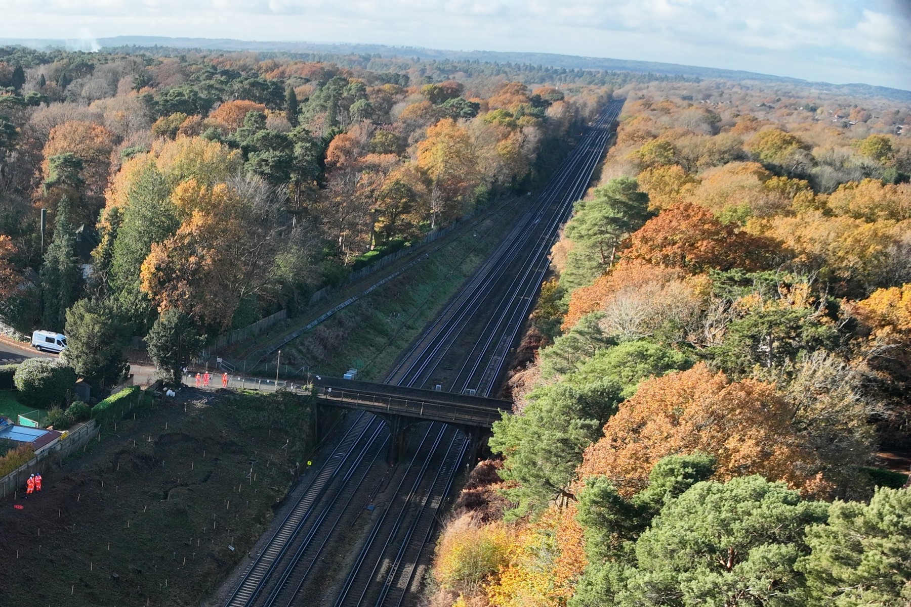 Emergency work begins to stabilise ‘precarious’ railway cutting in ...