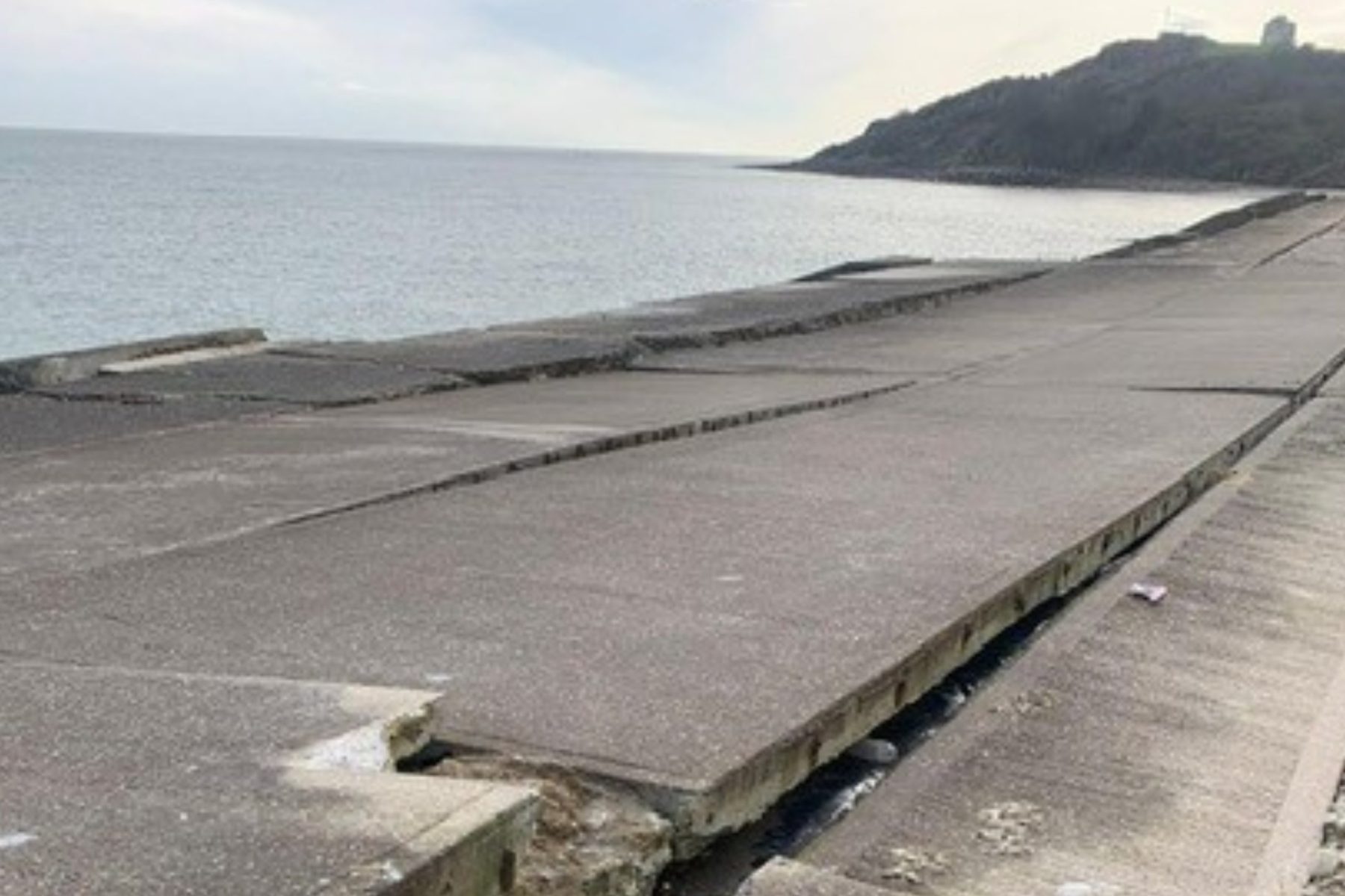 Cracked road at Folkestone Warren suggests landslide ‘reactivated ...