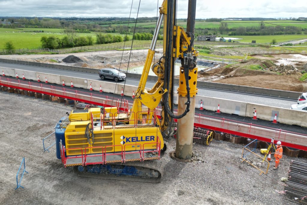 HS2 begins foundation works for road bridge over railway in ...