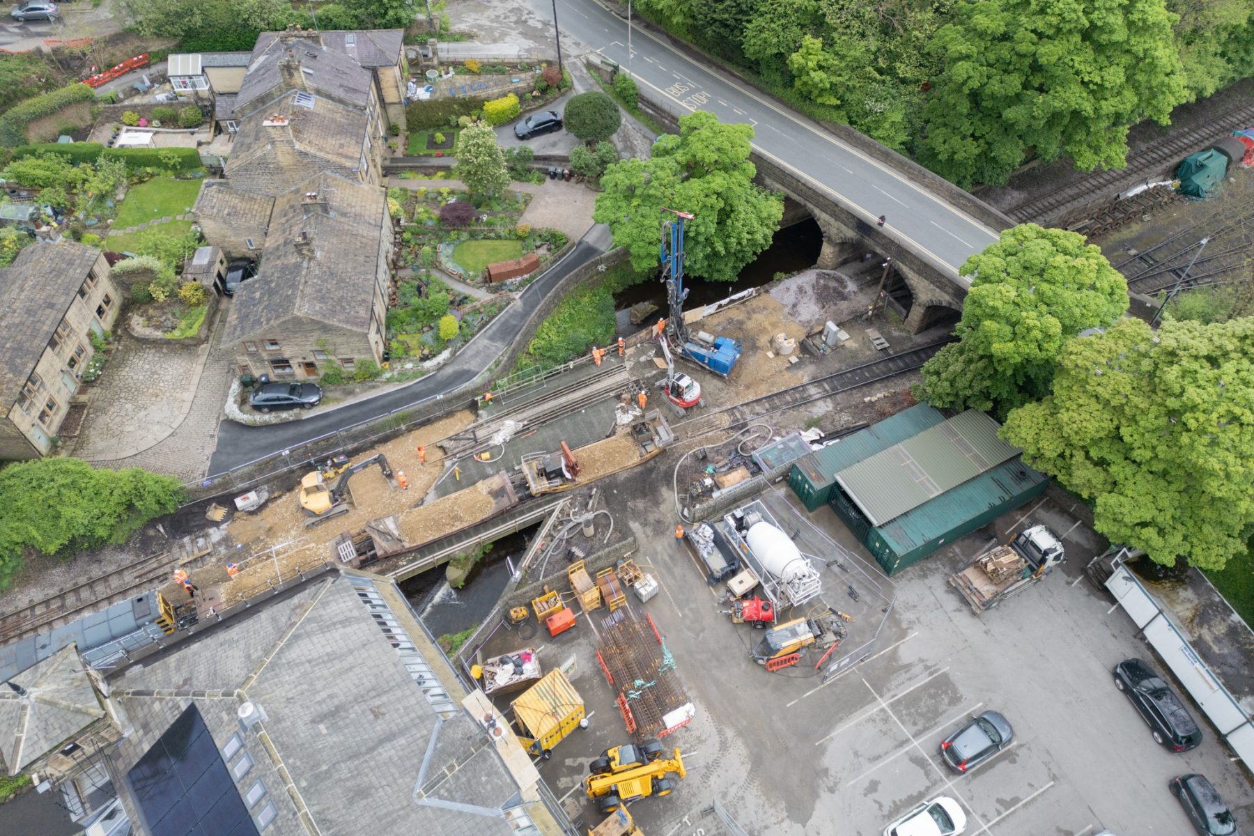 Piling works underway for renewal of Yorkshire heritage railway bridge | Ground Engineering