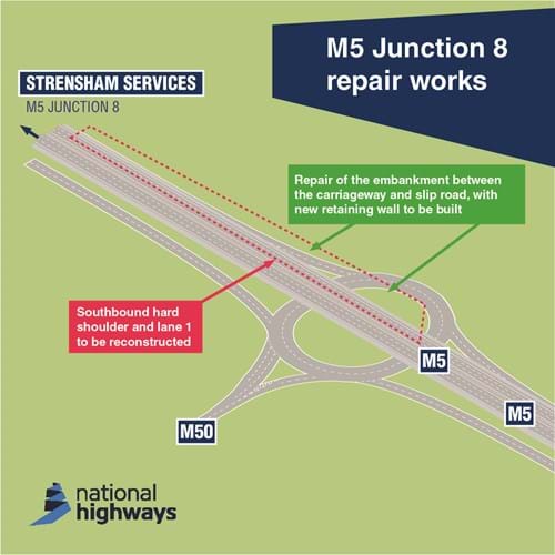 National Highways’ £17M earthworks on M5 in Worcester near completion ...