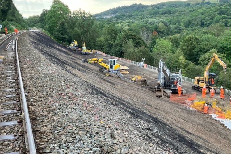 Rail line closed near Manchester for landslide repair works | Ground ...