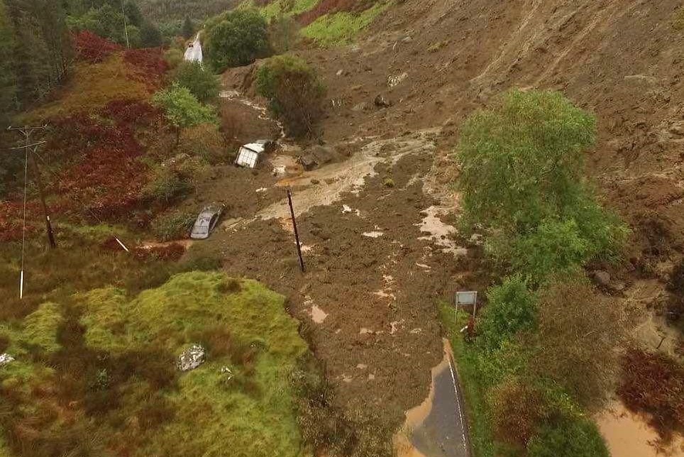 Council aims to reinstate A road in Argyll following landslide ...