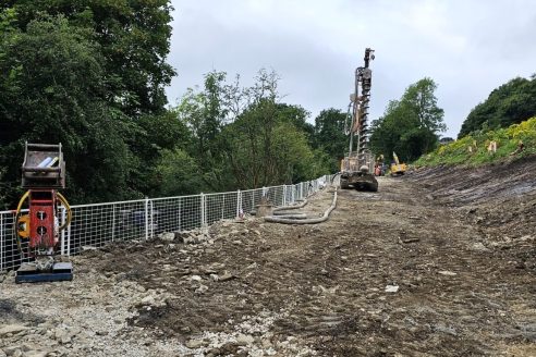 Van Elle completes emergency piling on New Mills rail embankment ...