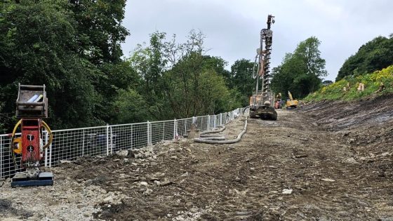 Van Elle completes emergency piling on New Mills rail embankment ...
