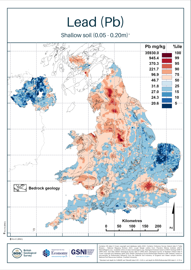 New BGS data set reveals effects of environmental pollution on UK soil ...