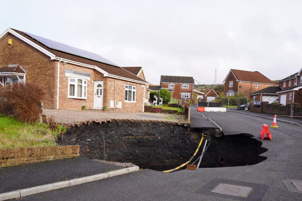 Collapsed culvert that caused Welsh sinkhole raises concerns about ...