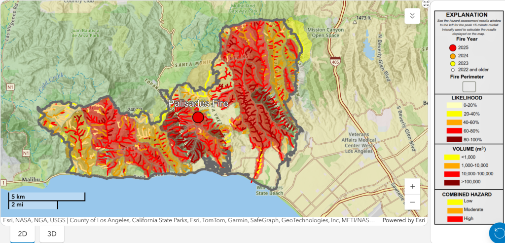 LA at threat of landslides following wildfires, authorities and experts ...