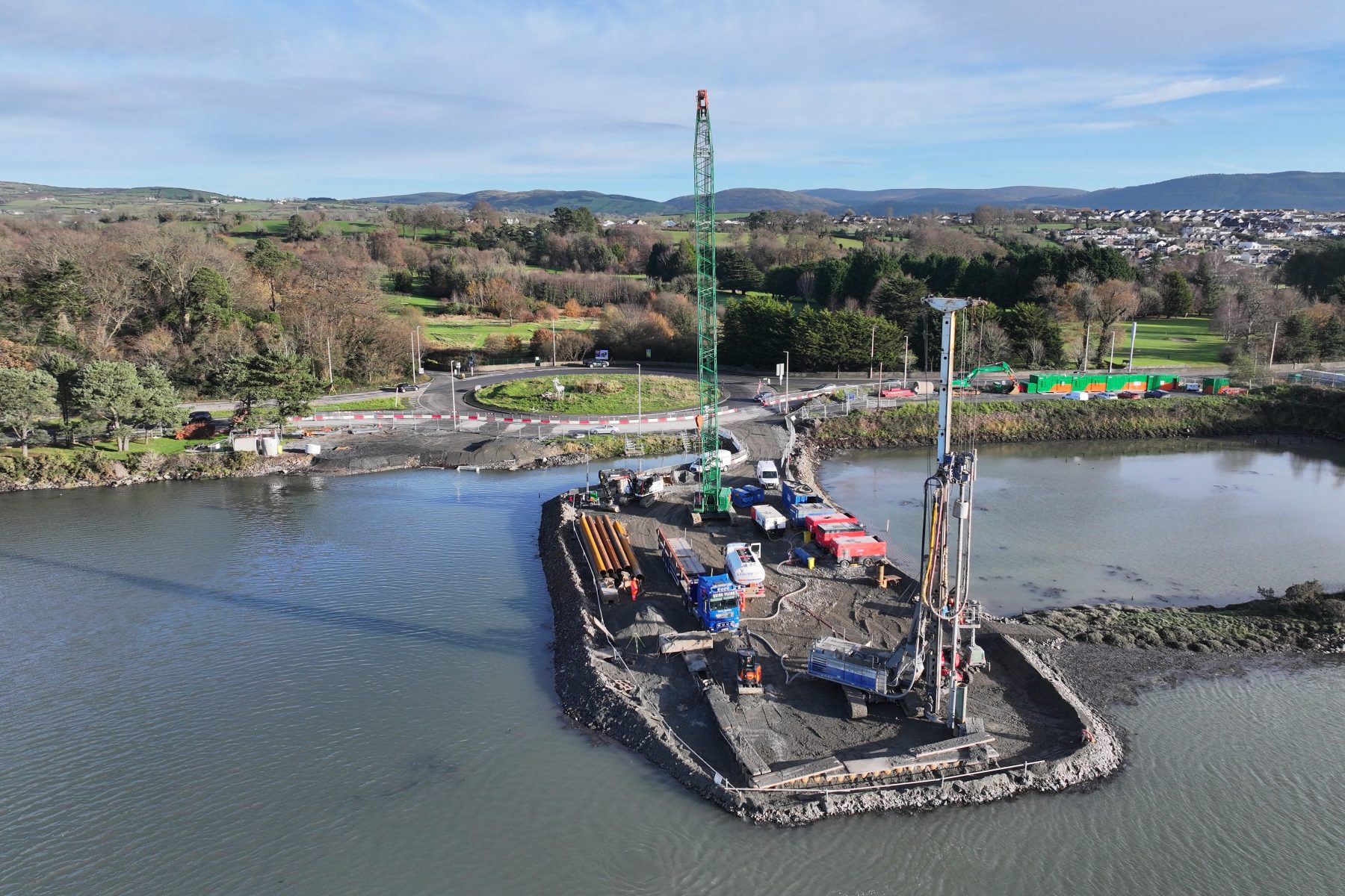 Piling works underway on Irish cross-border bridge project | Ground ...