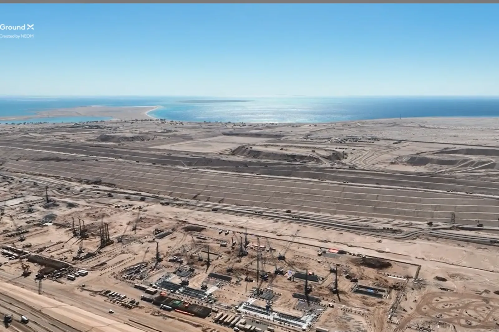 Neom: Piling progresses on the Line's marina | Ground Engineering