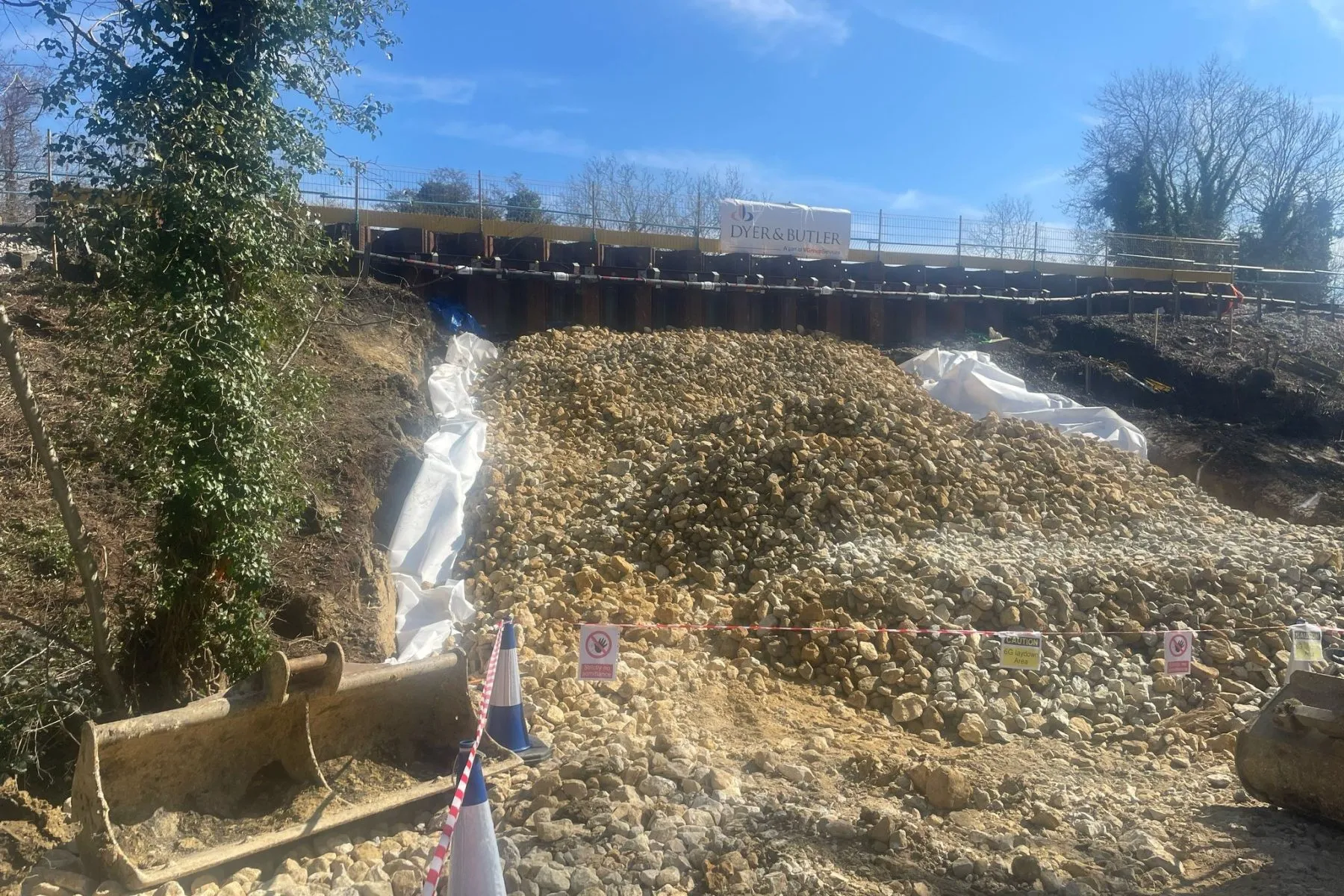 West Sussex rail embankment fully stabilised three months after ...