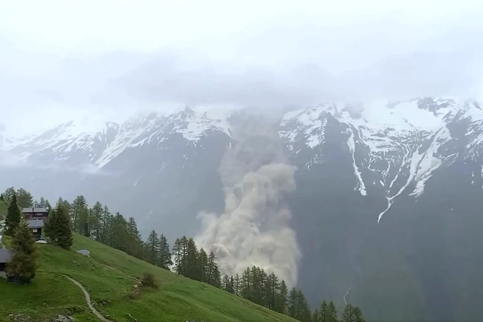 Glacier collapse partially buries Swiss village after days of warning ...