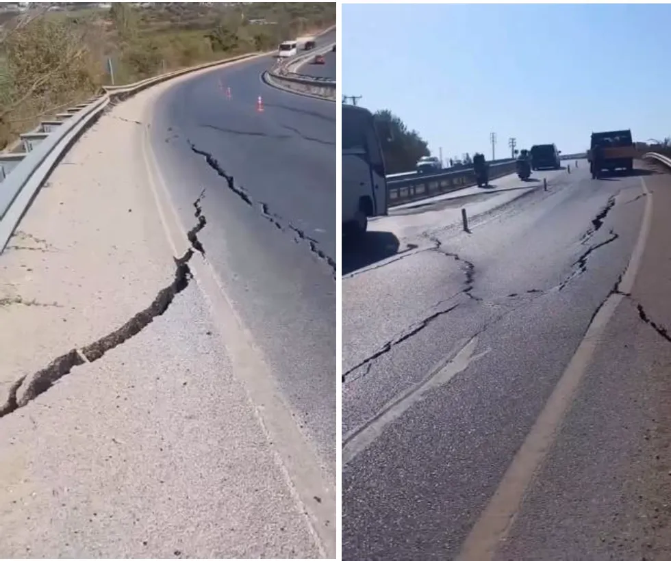 road collapse today