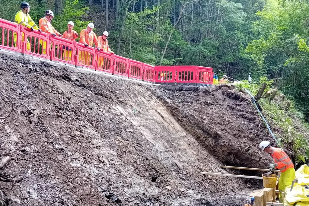 Progress on Shropshire road as persistent landslide issues remediated ...