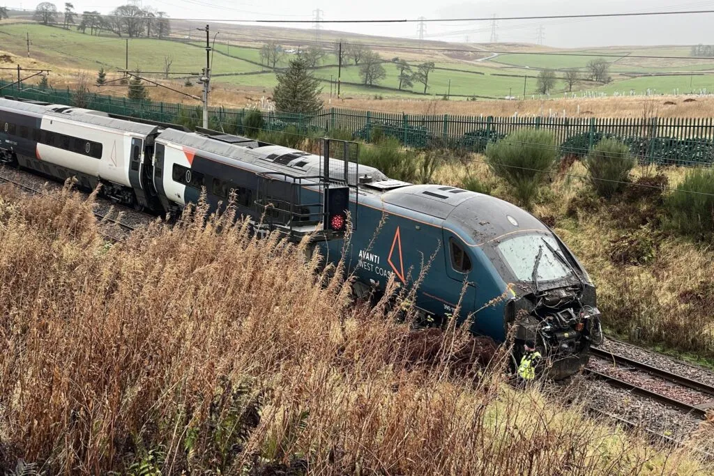 Train derails in Cumbria after ‘suspected’ landslide amid heavy rain ...