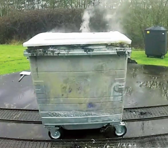 Fireproof lid for bin safety | MRW