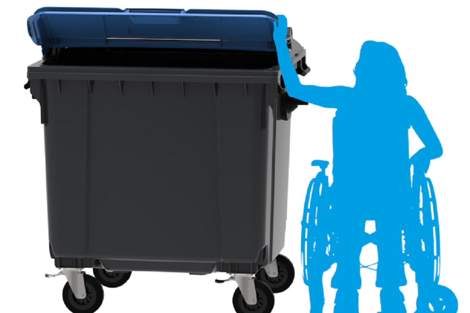 Split bin lid for easier access | MRW