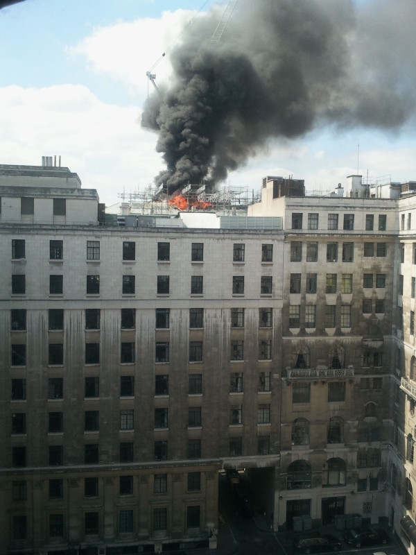 Firefighters battle construction site fire on The Strand | Construction ...