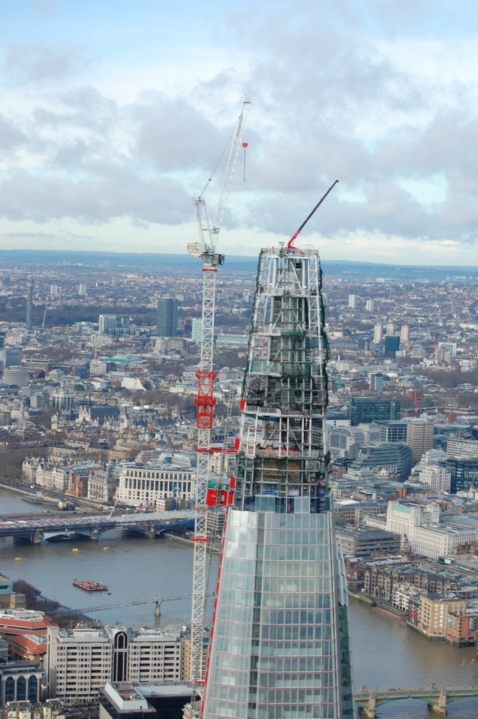 Pic Special: mini crane reaches new heights on the Shard | Construction ...