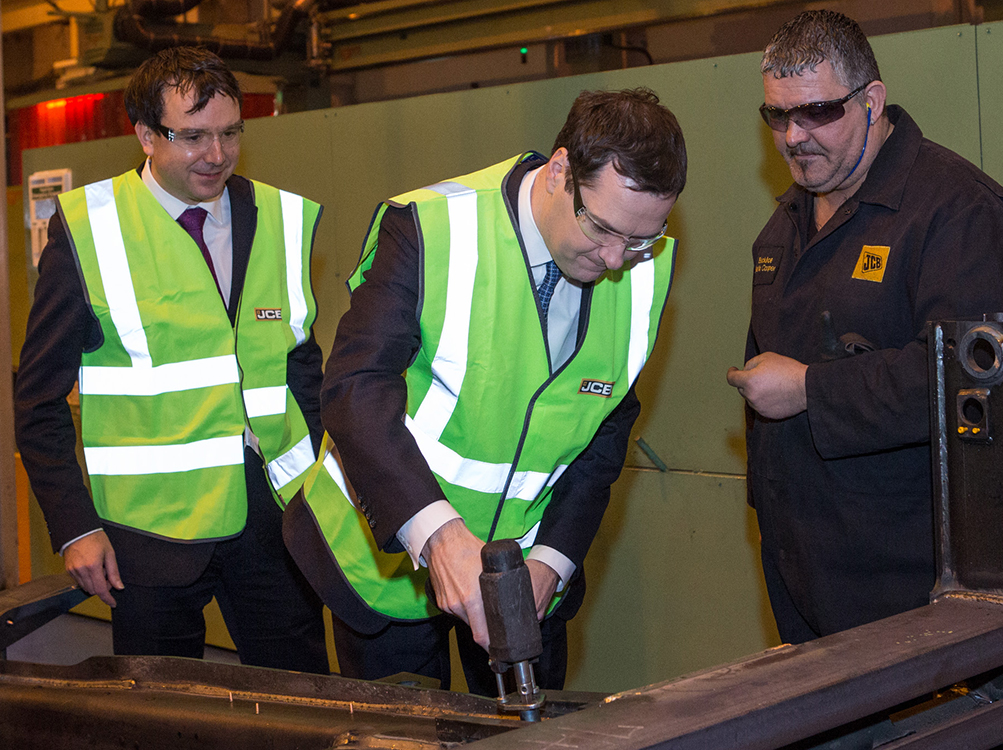 Chancellor George Osborne visits JCB as £150m expansion plans revealed