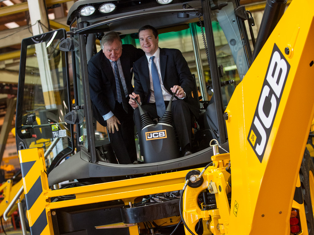 Chancellor George Osborne visits JCB as £150m expansion plans revealed