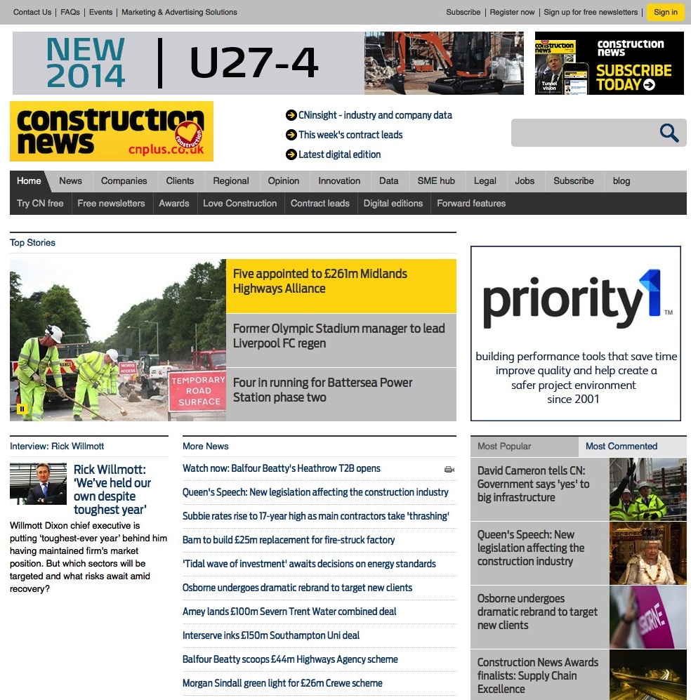 Construction News website launches new refreshed design | Construction News