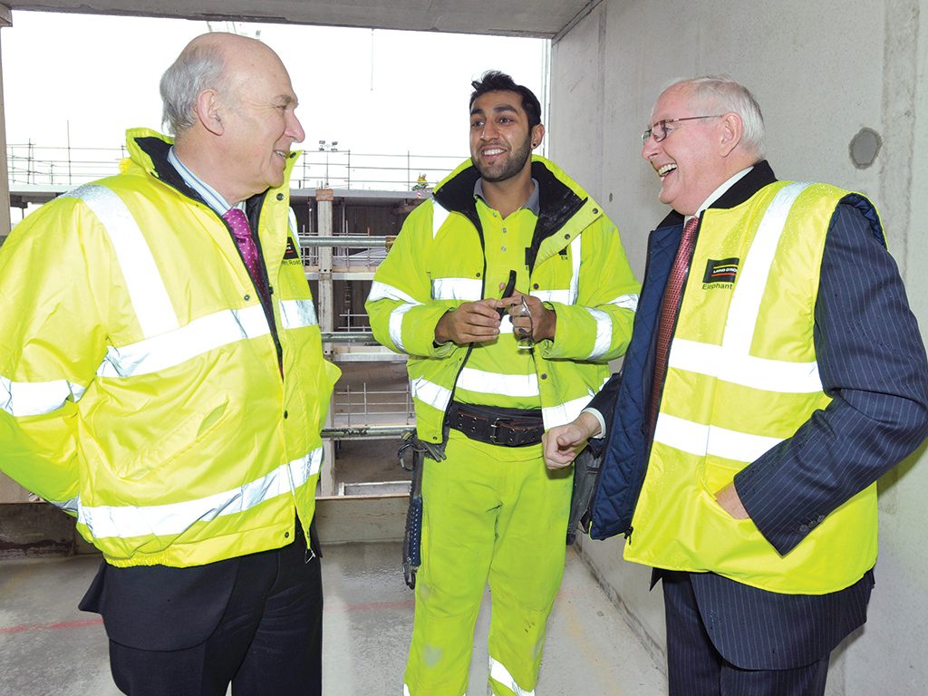 Ray O'Rourke and Vince Cable talk to Construction News