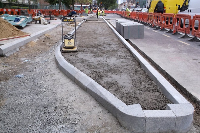 Cycle superhighway gets life-saving segregation | Construction News