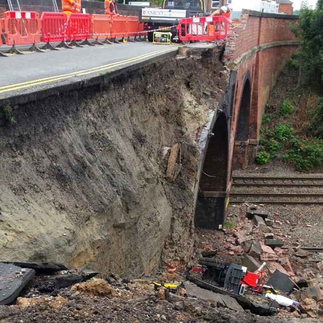 In pictures: Barrow upon Soar bridge collapse causes London-East ...