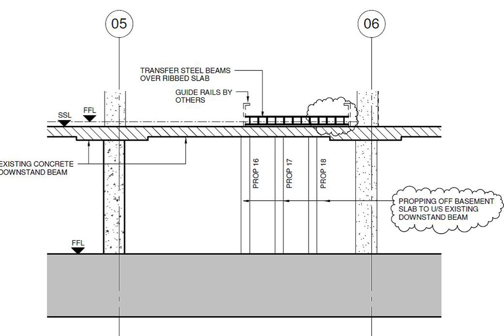 Extensive temporary steelwork props up MRI scanner in City of London ...