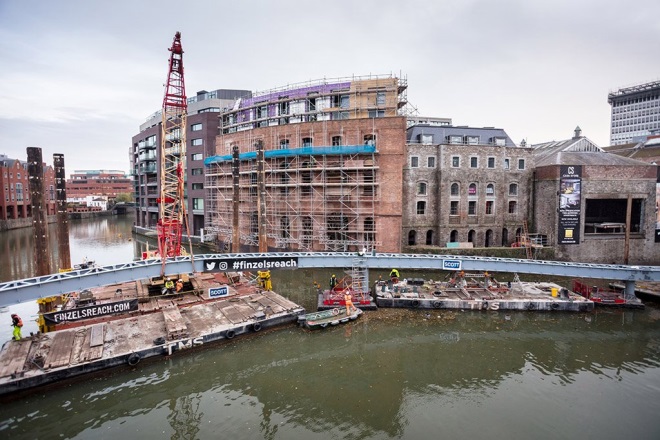Finzels Reach bridge in Bristol combats unstable silt and traffic risks