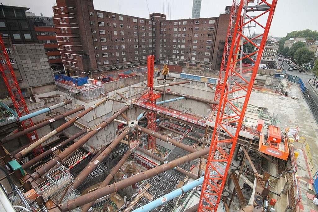 Bouygues digs mega-basement for £300m UCLH proton beam cancer centre ...