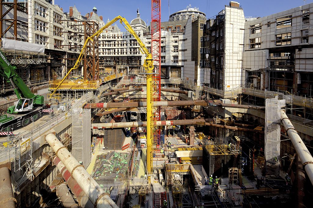 Tube lines, pin-point piling and differential frames in Knightsbridge ...