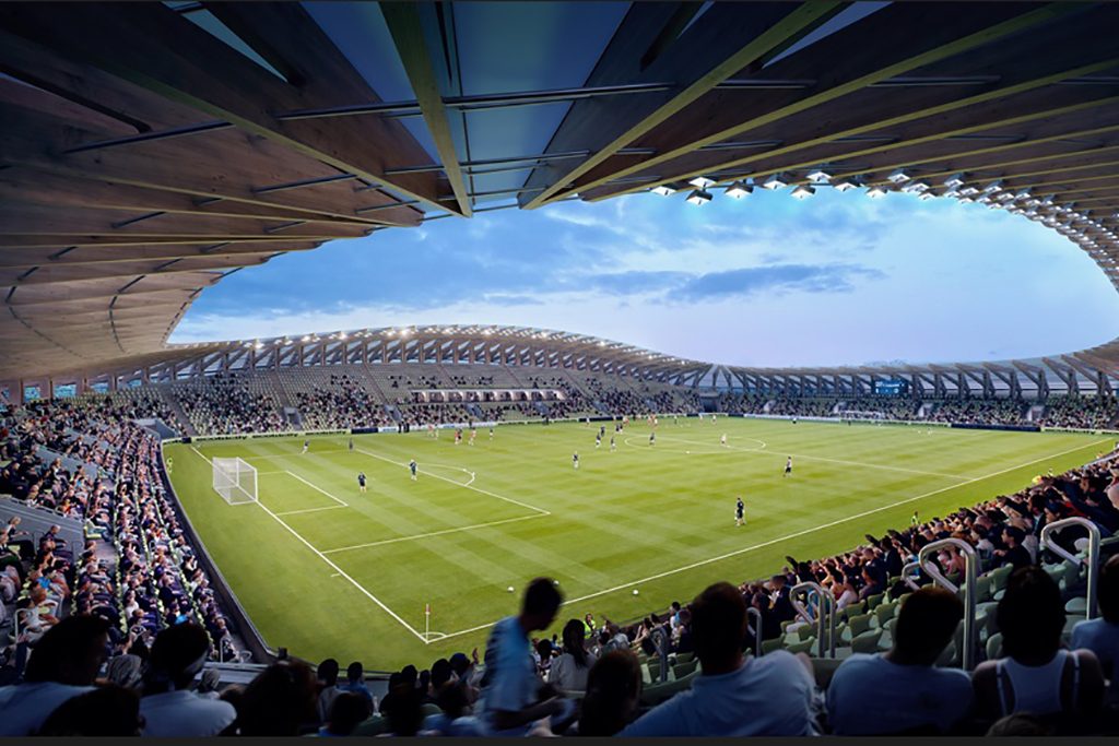 In pictures: Timber football stadium given green light | Construction News