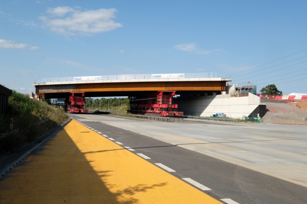 Modular bridge over M42 marks HS2’s first permanent structure ...