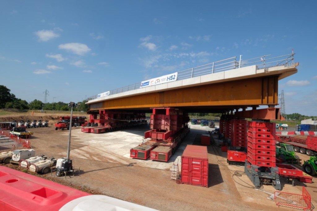 Modular bridge over M42 marks HS2’s first permanent structure ...