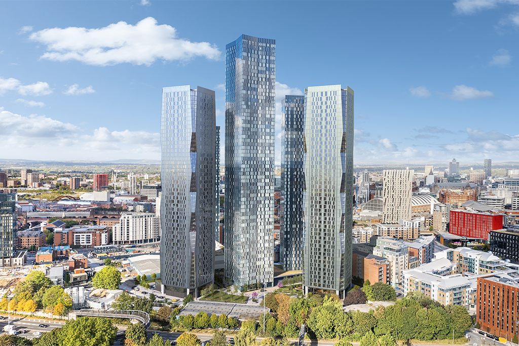 Plans go in for twin 51-storey Manchester towers | Construction News