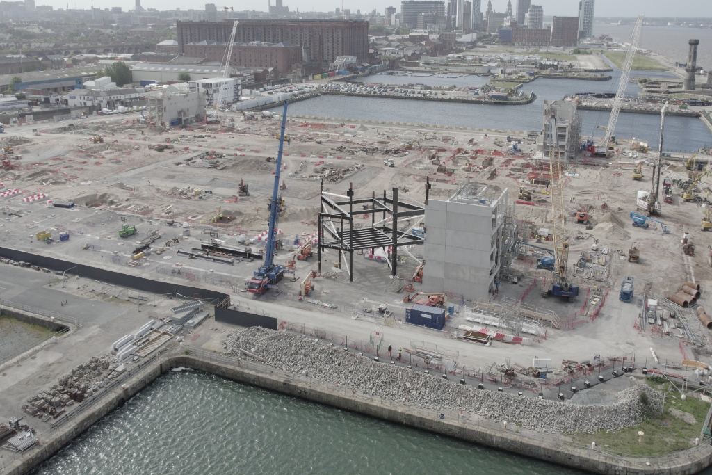 First steel ‘super-column’ installed at Everton’s £505m stadium ...