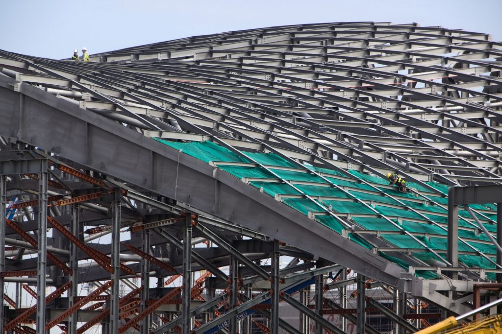 London 2012 aquatics roof reaches halfway point | New Civil Engineer