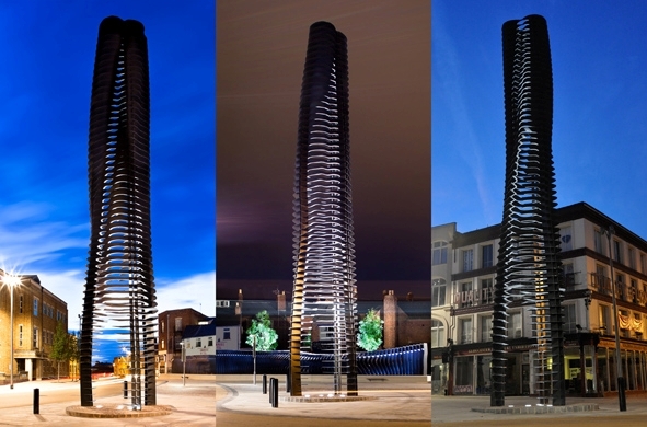 Sculptural steel tower unveiled in Gloucester | New Civil Engineer