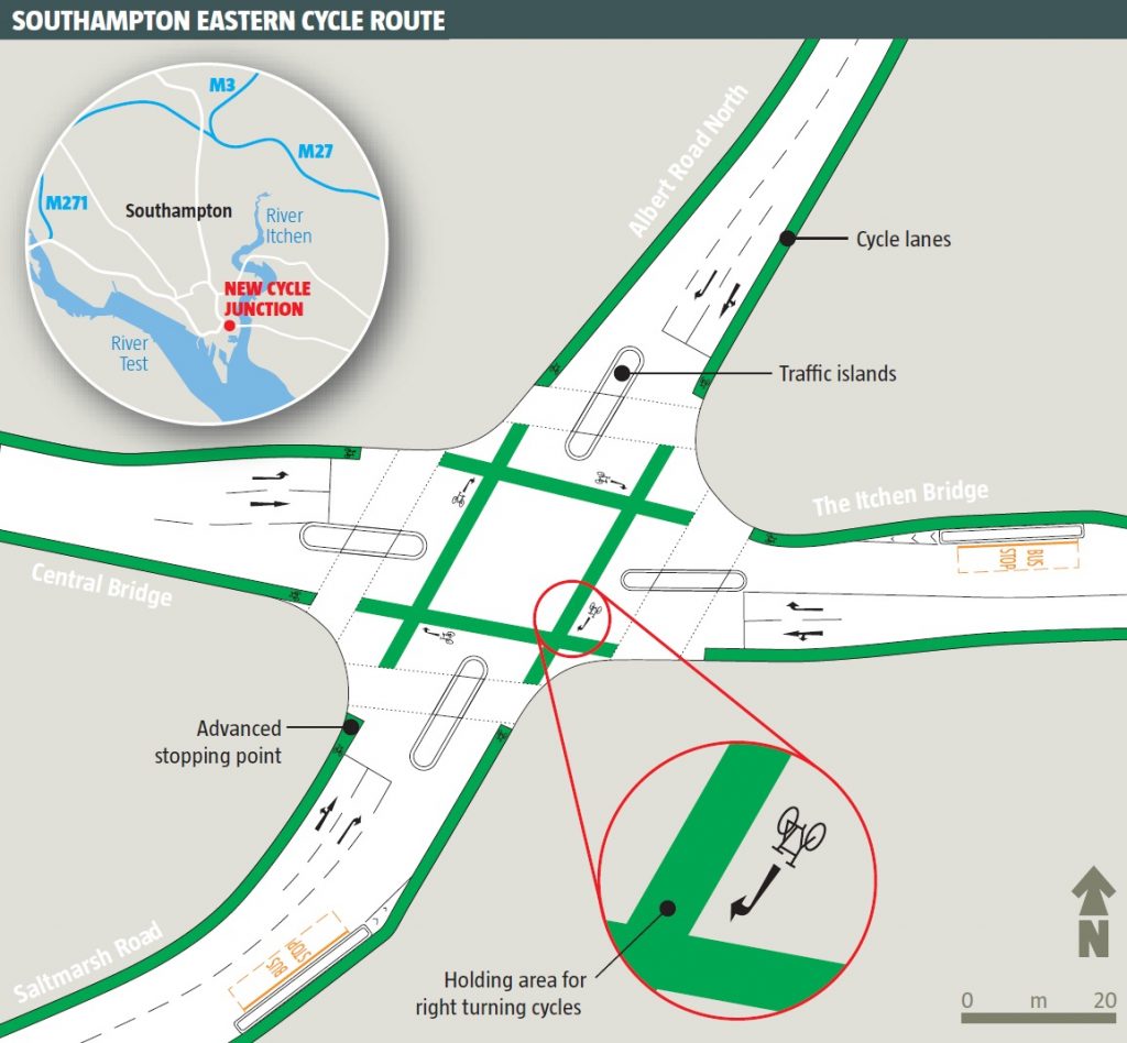 Pioneering new junction gives a boost to cycle safety | New Civil Engineer