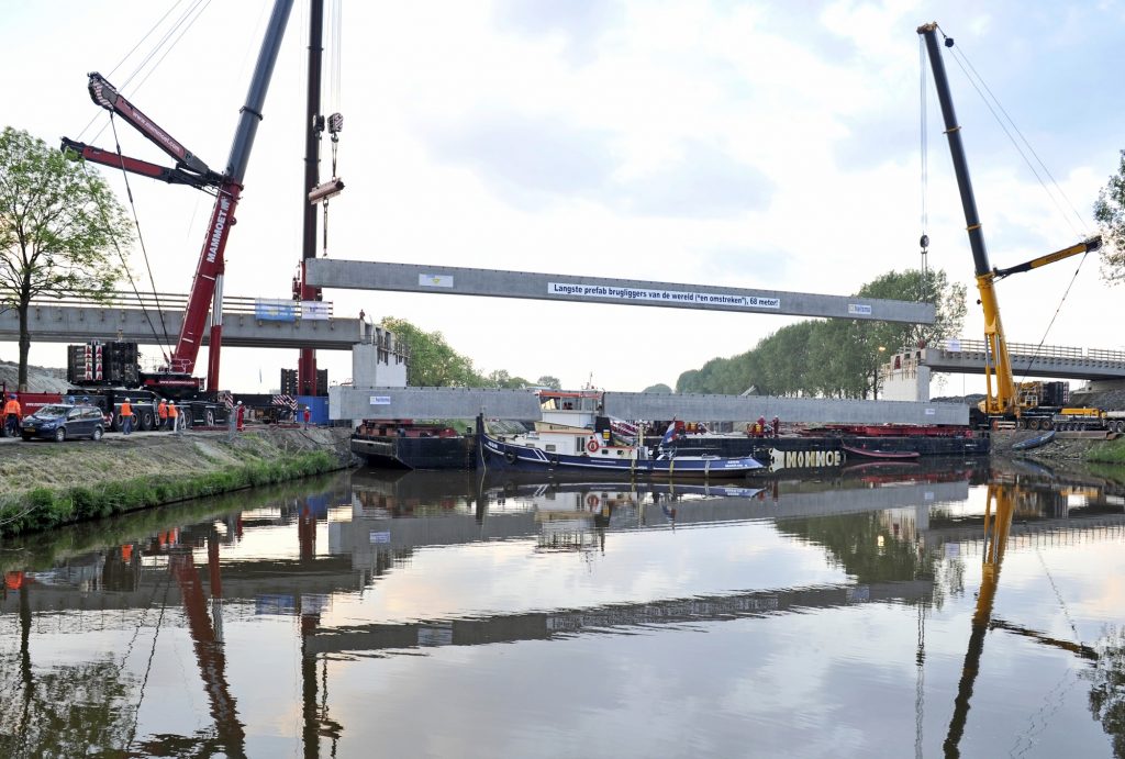 'Longest ever beams' installed in Netherlands | New Civil Engineer
