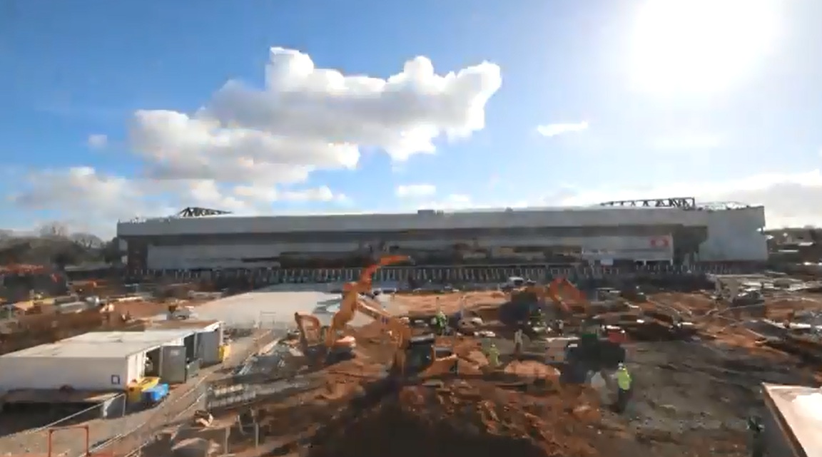Video | Construction of Anfield’s new main stand | New Civil Engineer