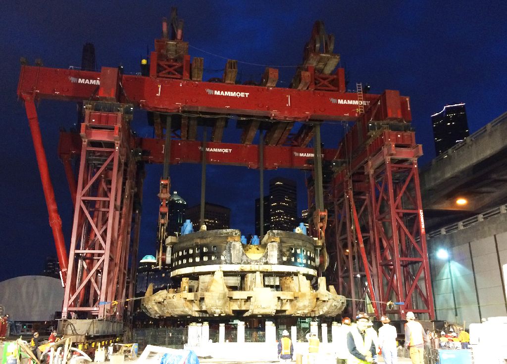The Gallery | Tunnel boring machine cutter lifted to surface for repair ...