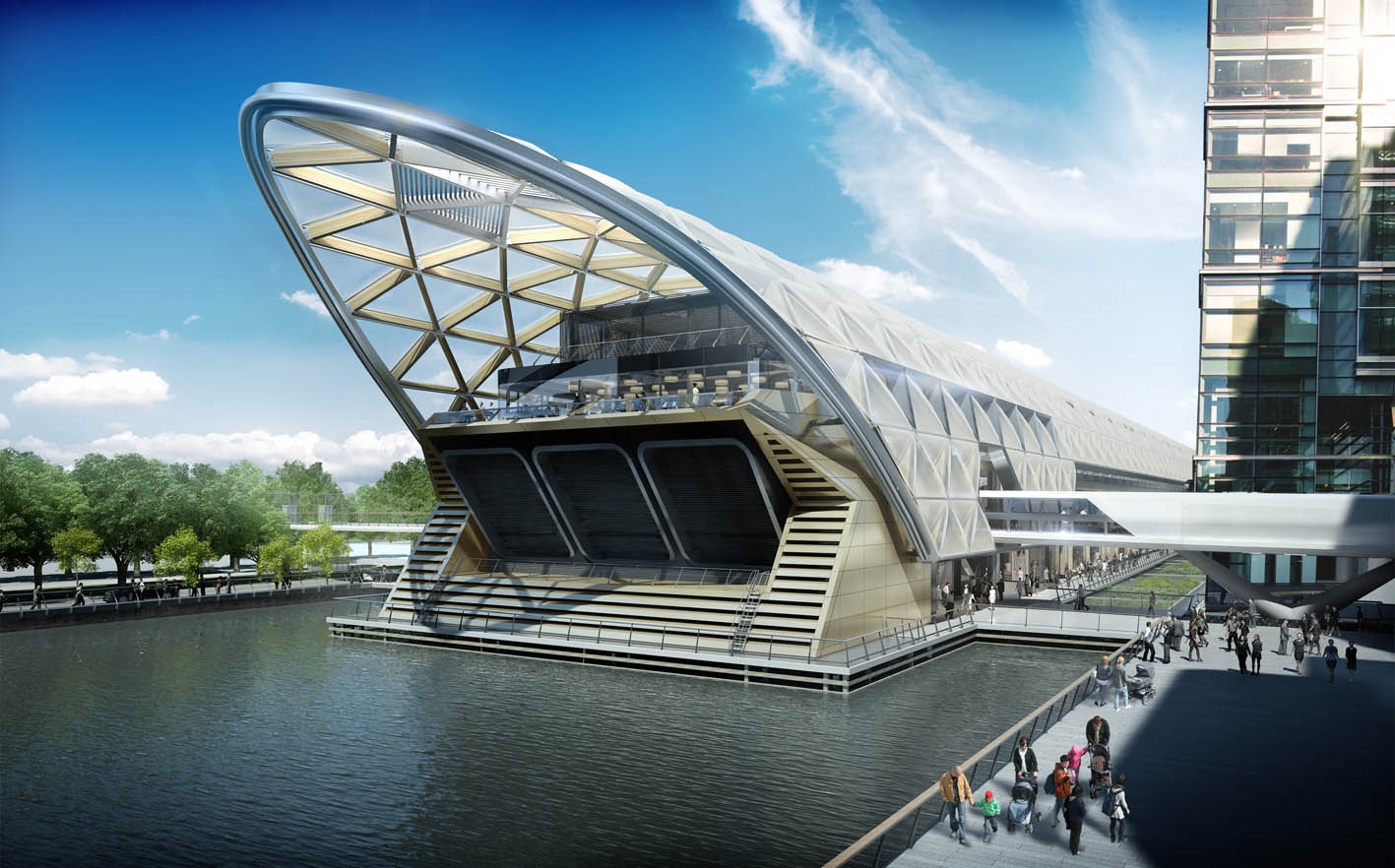 The Gallery and Video | Construction of Crossrail Place roof garden ...