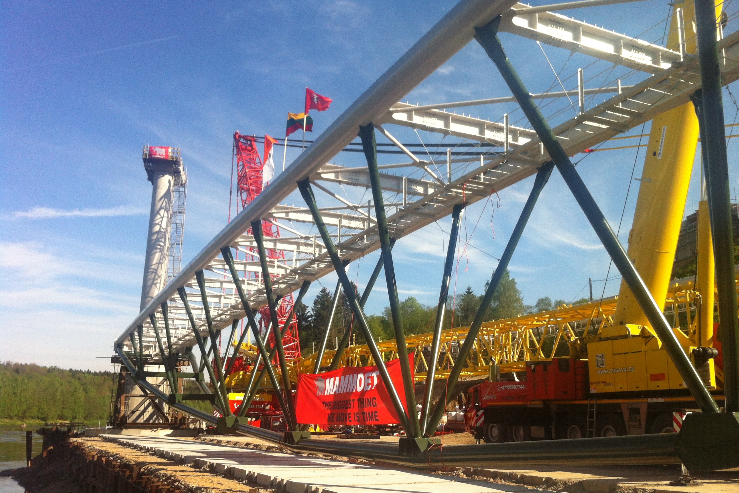 The Gallery | Lithuania's largest steel bridge lifted into place | New ...
