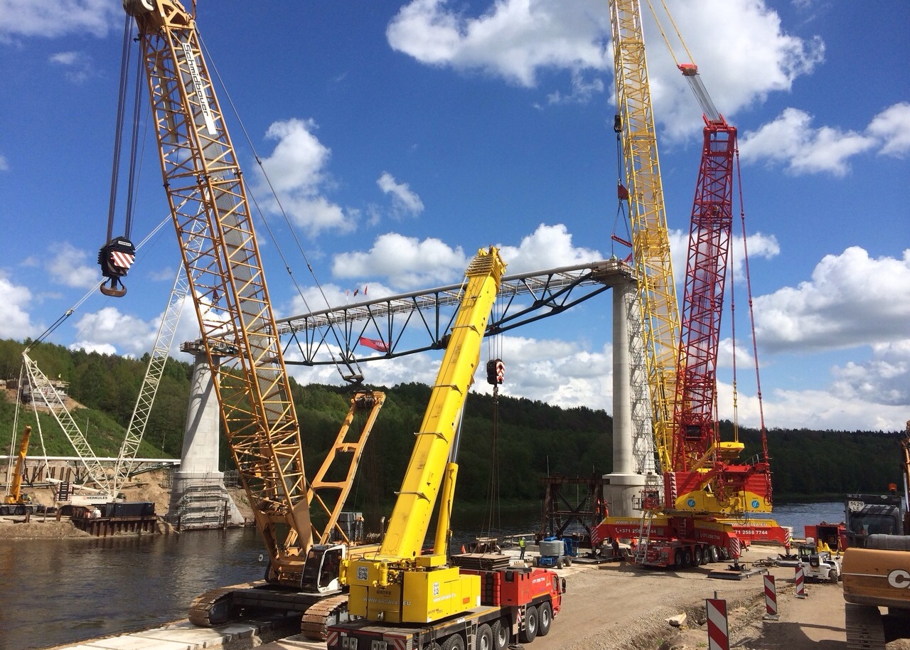 The Gallery | Lithuania's largest steel bridge lifted into place | New ...