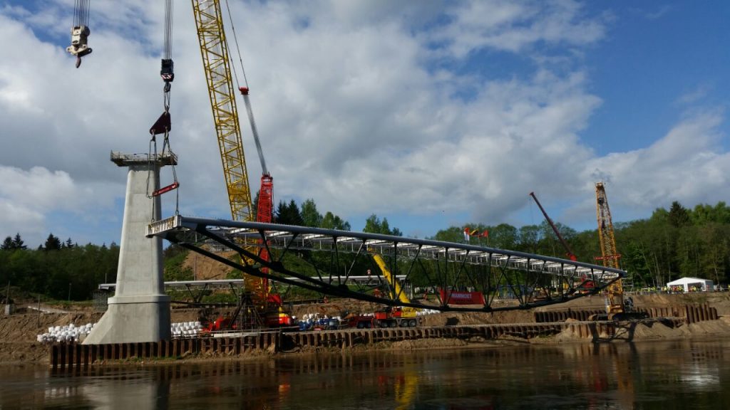 The Gallery | Lithuania's largest steel bridge lifted into place | New ...