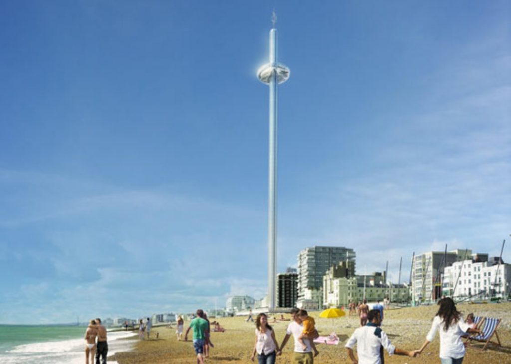 Barges bring i360 materials to Brighton | New Civil Engineer