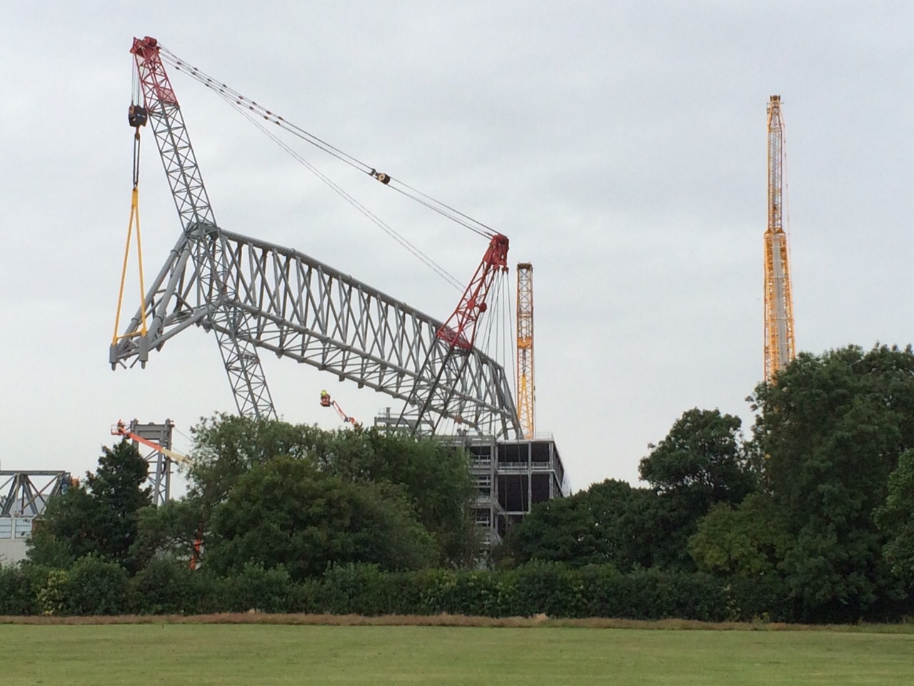 Massive main truss lifted over existing stand at Anfield - more images ...